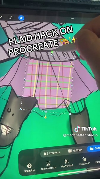 Easy Procreate Hack for Perfect Plaid Patterns