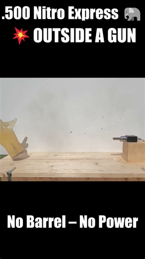 Exploding OUTSIDE a Gun BARREL .500 Nitro Express vs Ballistic Hand #experiment #mrmichal #500nitro