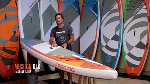 Imagine Surf Touring High Pressure Inflatable Stand Up Paddleboard Compressor/Mission DLX SUP Board Package with Pump and Deluxe Bag with Repair Kit, 12-Feet 6-Inch/Medium, White