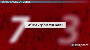 Difference of Cubes | Formula, Factor, & Examples