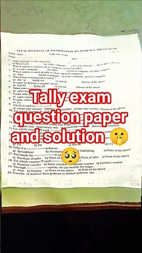 Tally exam question and solution / tally ERP 9 / tally prime/#tally #shorts tally work in office