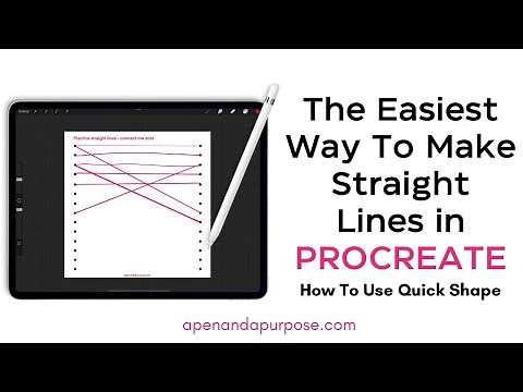 How to Draw a Straight Line in Procreate using Quickshape