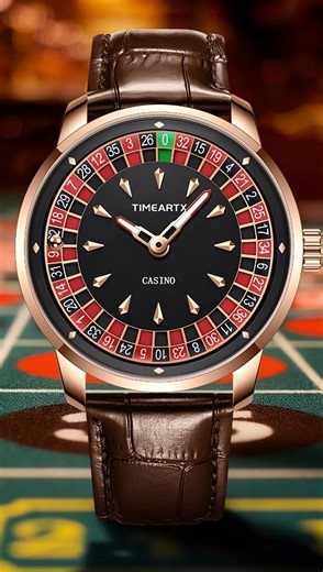 TIMEARTX on Instagram: "“Wear the casino roulette on your wrist—every second is your exclusive lucky game. TIMEART Roulette Watch: unlock a unique touch of thrilling elegance with every wrist lift.” “Roulette on the wrist, time as the stake. This watch condenses the casino’s modern edge into every tick of the hands ”A distinctive statement for non-conformists: red-and-black roulette, CASINO engraving—TIMEART Watch lets your time stand out with undeniable character.“ The outer dial features a 1:1