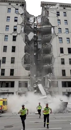 Shocking Building Collapse Caught on Camera! 😳🔥
