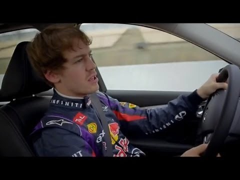 Sebastian Vettel testing as the Infiniti director of performance