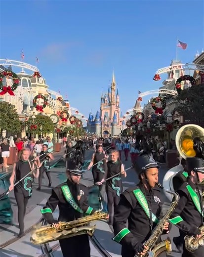 Berrien Springs Public Schools on Instagram: "Our BSHS Marching Band is marching their way through the magic of Disney World this week! They are learning from Disney musicians, performing in the parks, and experiencing what it’s like to bring music to life at Disney. #shamrockpride"
