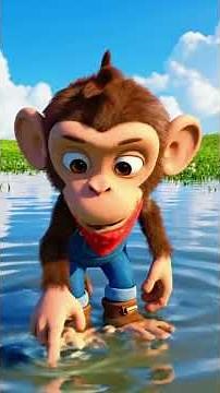 Monkey Farmer Harvests Rice in the Wet Fields – Amazing Farm Work for Kids! 🐒🌾🚜