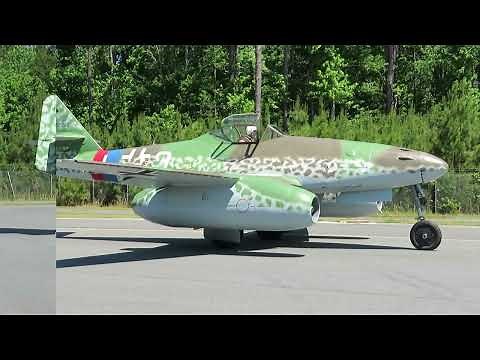 Me 262 Engine Start Up, Taxi, Takeoff, Flight Demo and Shutdown