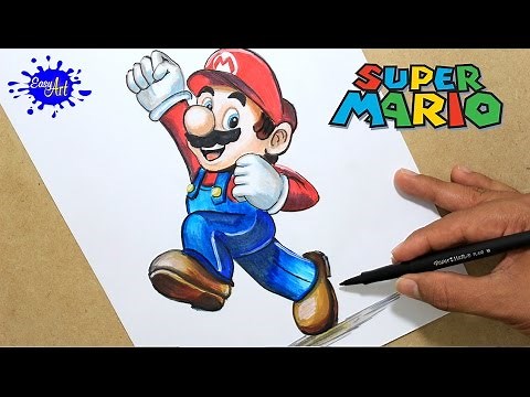 How to draw Mario Bros l Como dibujar a mario Bros/Mario Bros nintendo 64