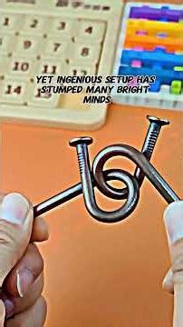 Inseparable Nails Puzzle 🔩🤯 No Force, Only Logic! #ThinkingTraining #EducationalToys #hand -on brain