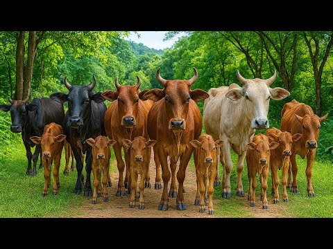 Aktivitas Sapi Lembu Dari ladang Pulang menuju kandang, Suara Sapi Moo, Sapi Lucu beramai-ramai