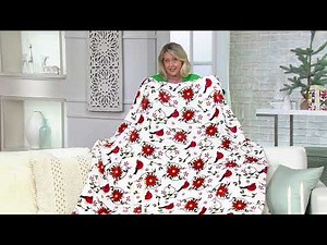 Temp-tations Oversized Whimiscal Double Sided Throw on QVC