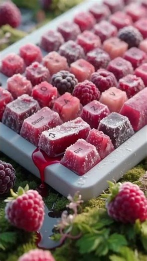 Frosted raspberry and blackberry keyboard