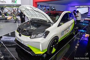Perodua emo-1 EV concept - all-electric Myvi study with 68 PS/220 Nm, 55.7 kWh battery, 350 km range - paultan.org