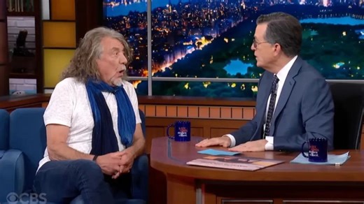 Robert Plant et Stephen Colbert oublient leur émission pour parler Tolkien - RTBF Actus
