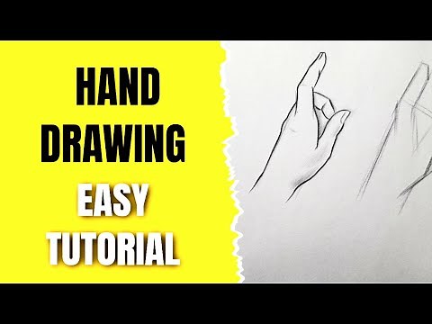 How to draw hands/fingers for beginners Hand drawing basics easy step by step tutorial with pencil