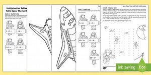 Year 4 Multiplication Tables up to 12 x 12 Space-Themed Maths Activity Games