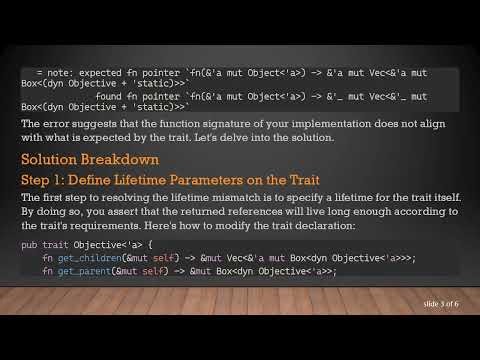 Fixing Lifetime Mismatch in Rust Trait Method Returns: A Clear Guide