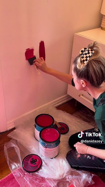 Transforming a Room into a Walk-In Cloffice with Behr Hot Pink Paint