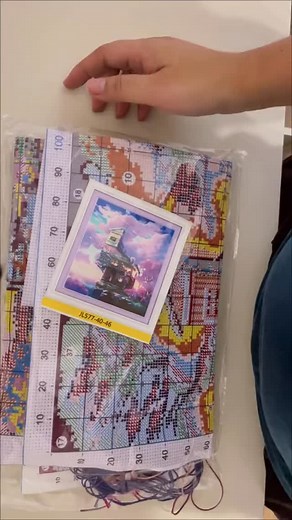 Gem Canvas LB on Instagram: "If you can follow colors, you can stitch this 瑱 #craftforeveryone #crossstitchmadeeasy #creativecalm"