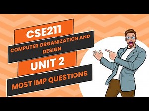 Computer Organization and Design | CSE211 | Unit 2 | Most Important MCQs