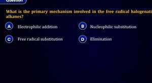 What is the primary mechanism involved in the free radical halo... | Filo