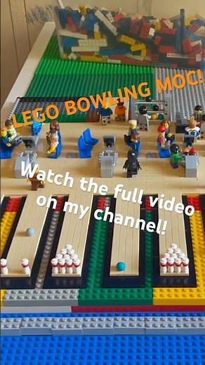 Adding details to my Lego Bowling Alley! #lego #bowling #legocity #legomoc