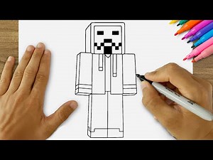 How to Draw Hacker Minecraft Steve Easy | Step by Step Drawing Tutorial