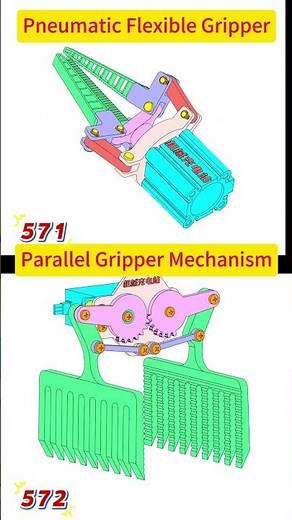 17Pneumatic Flexible Gripper+Parallel Gripper