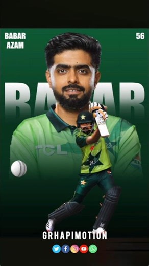 Babar Azam – The King of Cover Drives 👑🔥 | Ultimate Poster Artwork|@GrhapiMotion #cricket