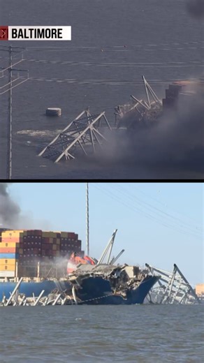 Demolition crews detonate explosives on a portion of the Francis Scott Key Bridge to free up the cargo ship that caused the bridge to collapse in March. | NBC Nightly News with Tom Llamas