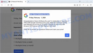 How to remove Dear Opera Software As user pop-up scam (Virus removal guide)