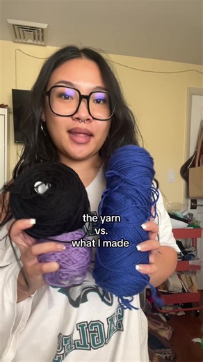 Coraline Inspired Sweater details! 💙💜I just made two giant granny squares with the 4-color spiral technique (lots of tutorials on YouTube) and then stitched up the sides and the top to where I wanted me neck and arm holes to be. Then I used treble crochet in rounds for the sleeves! Then a ribbed cuff on the ends (also tutorials on YouTube and TikTok!) #fyp #coraline #crochet #crochetersoftiktok