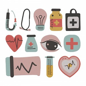 Medical Healthcare Doodle Embroidery Design, Healthcare Medical Doodle Machine Embroidery File, 12 Design, 9 Size, Instant Download - Etsy