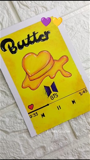 BTS butter 💜💛 #painting #shorts #bts
