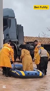 Libya life now 🏊🚣 #libyavideo #tripoli_libya #rainfallshower #flooding2024 #Libya #HeavyRainfall | Ben Ozi Comedy2