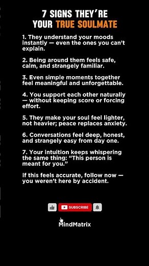 7 Signs They’re Your True Soulmate...