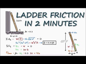 Friction in Pole or Ladder AGAINST A WALL in 2 Minutes!