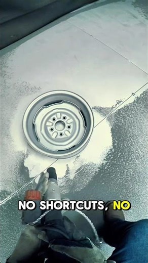 Years of rust vanish in seconds! #corepowdercoating #restoration #sandblasting #satisfying