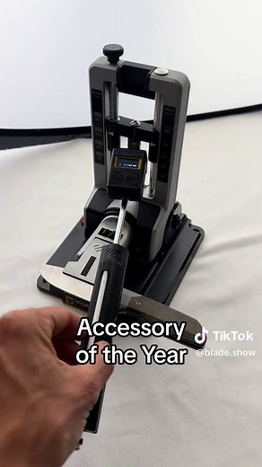 WorkSharp took home “Accessory of the Year” for their Professional Precision Adjust Sharpener. This is a beginner-friendly system featuring magnetic interchangeable plates with different grits. The user clamps their knife in and uses the digital reader to set a specific sharpening angle. A back-and-forth motion of the grit plates is used to sharpen the knife. Another upgraded to the previous model is that the blade can be turned over to the other side without removing it from the chassis. This s
