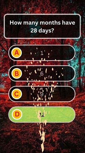 Tricky Question! How Many Months Have 28 Days? 🧠 #iqtest #gkquiz #quiz #trending