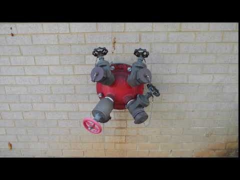 Fire Department Four Way Inlet Connections - (FDC) Wall Mounted Design Type