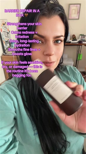 BARRIER REPAIR IN A BOX 🤎 ✔️ Strengthens your skin barrier ✔️ Calms redness irritation ✔️ Deep, long-lasting hydration ✔️ Smooths fine lines boosts glow If your skin feels sensitive, dry, or damaged — this is the routine it’s been begging for.