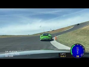 Alfa Romeo Giuila QV widebody at ORP CCW with Porsche GT3RS cars. 1:52 laptimes