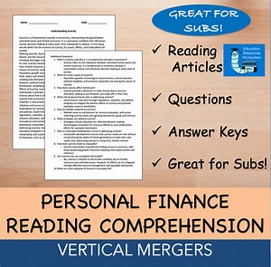 Vertical Mergers within Economics & Personal Finance - Reading Comprehension