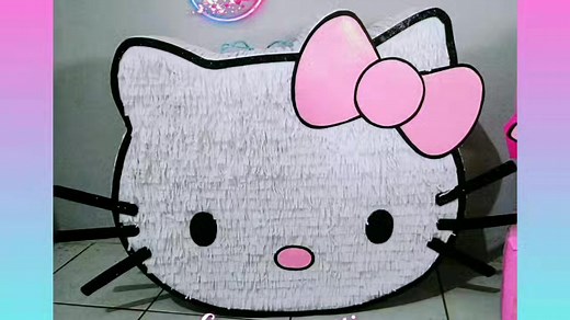 Tutorial para hacer una Piñata de Hello Kitty | Creacioneslili