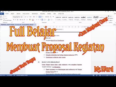 Cara Membuat Proposal Kegiatan Baksos