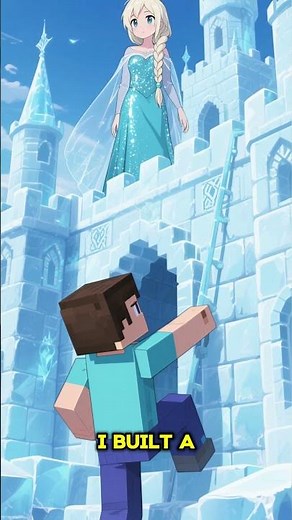 ❄️ Minecraft Elsa Builds an Ice Castle… and Trolls Steve! 😂