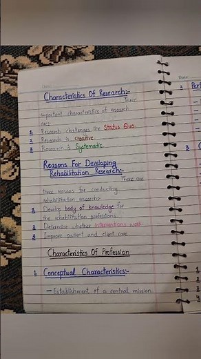 Rehabilitation Research Notes||Scientific Inquiry Research Design and Methodology||Research Notes