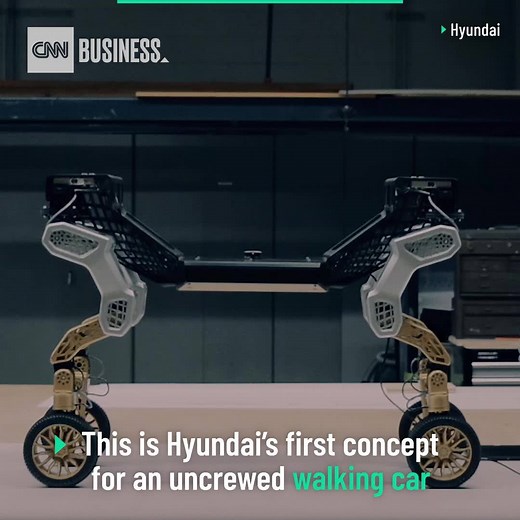 195K views · 833 shares | Hyundai's uncrewed concept car, TIGER X-1, is designed to drive on four wheels and walk on four legs. Its design will allow it to carry cargo over difficult terrain. https://cnn.it/3a7vDmK | CNN | Facebook
